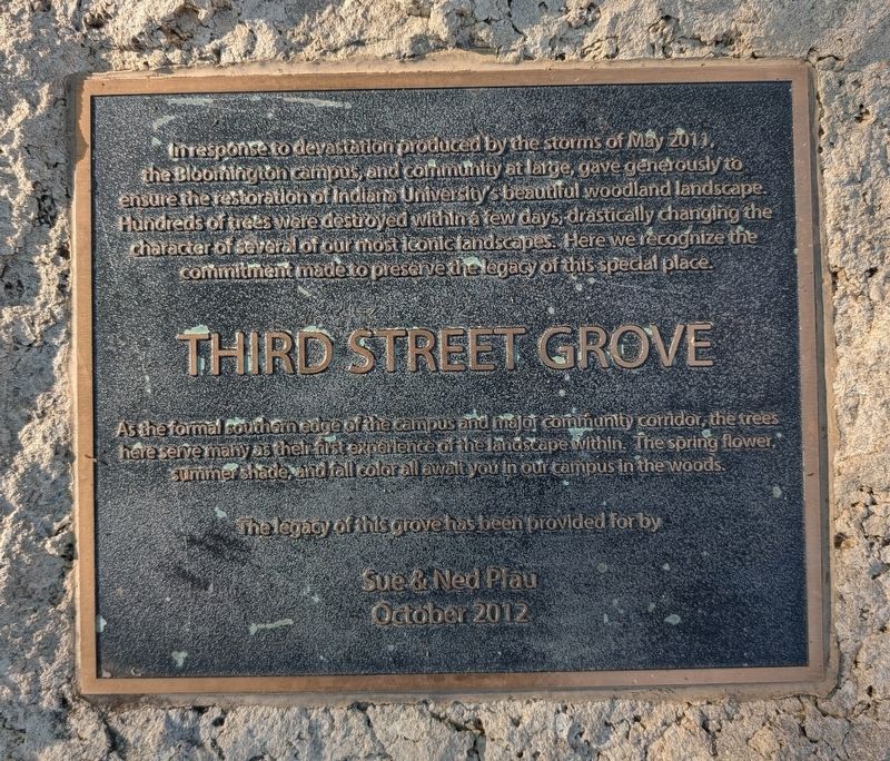 Third Street Grove Historical Marker