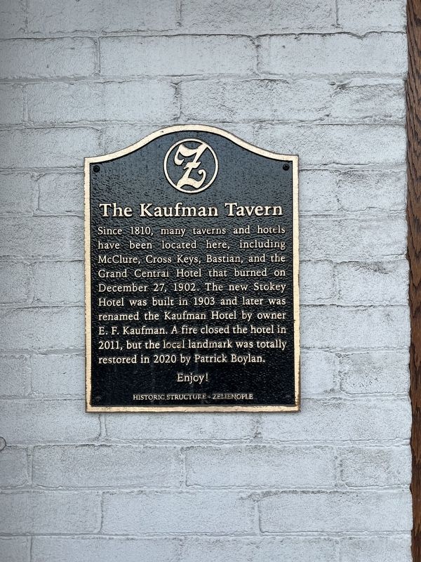 The Kaufman Tavern Historical Marker
