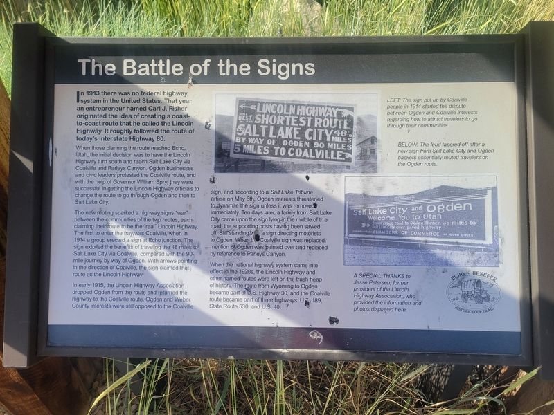 The Battle of the Signs Historical Marker