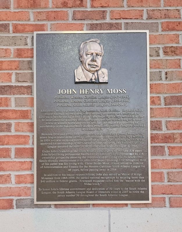 John Henry Moss Historical Marker