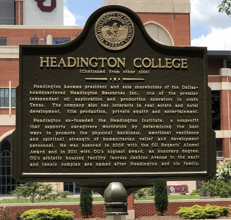 Headington College Historical Marker
