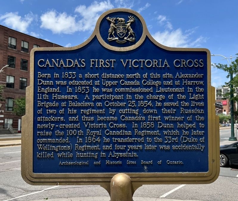 Canada’s First Victoria Cross Historical Marker