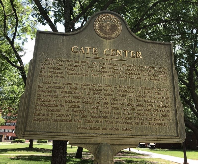 Cate Center Historical Marker