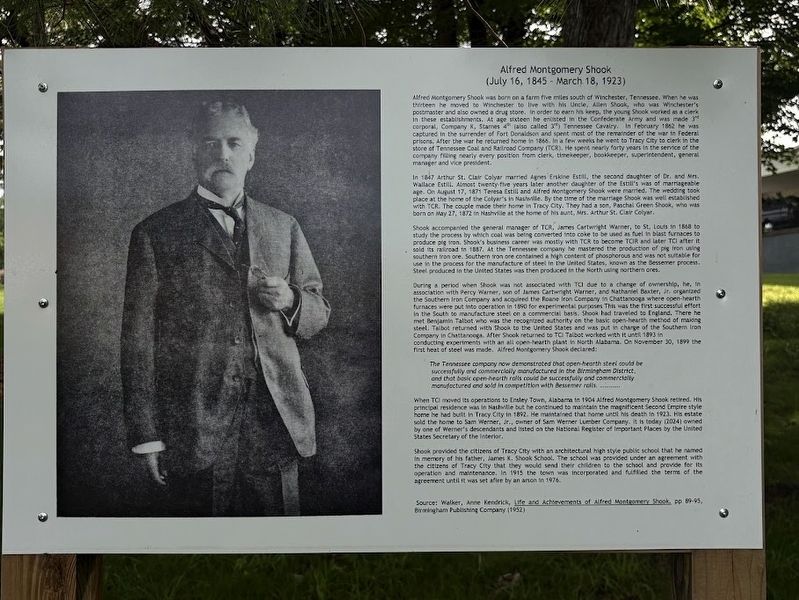 Alfred Montgomery Shook Historical Marker
