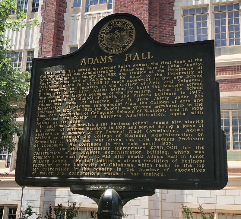 Adams Hall Historical Marker
