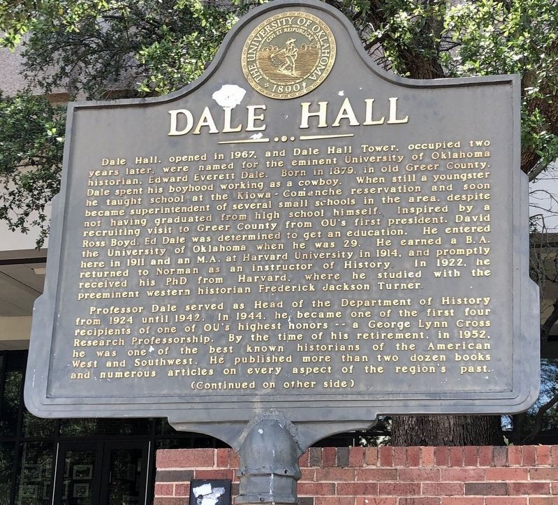 Dale Hall Historical Marker