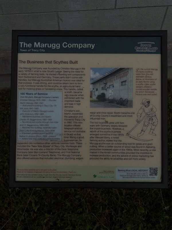 The Marugg Company Historical Marker