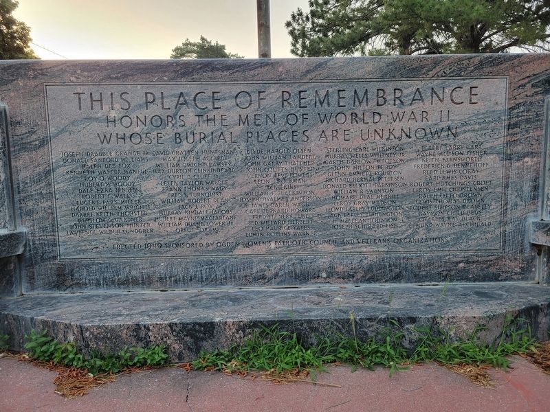 WWII Place of Remembrance, a War Memorial