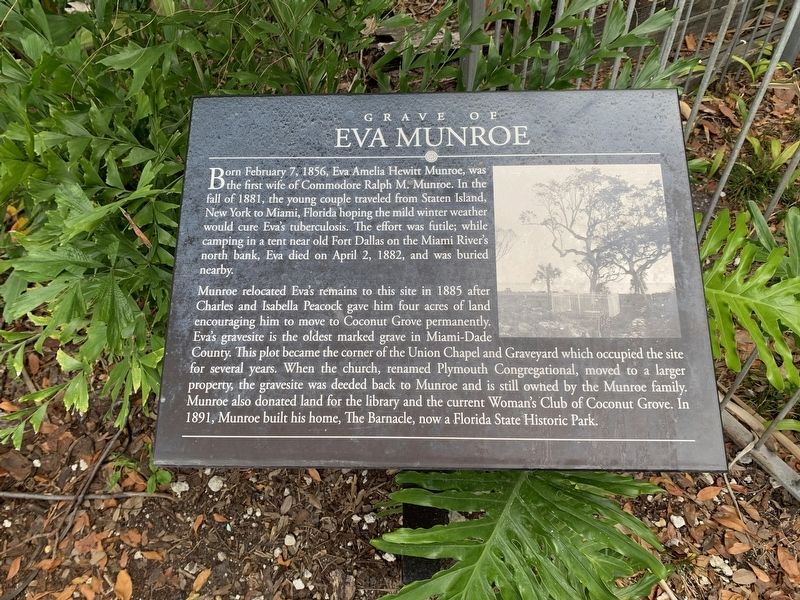 Grave of Eva Munroe Historical Marker