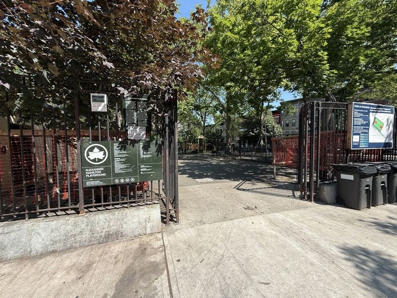 Alexander Hamilton Playground Historical Marker