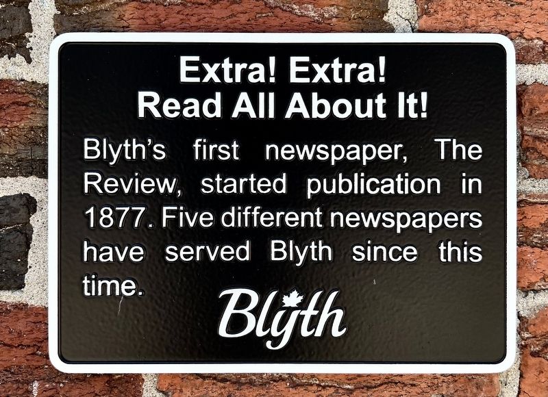 Extra Extra! Read All About It! Historical Marker