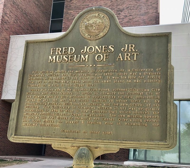 Fred Jones Jr. Museum of Art Historical Marker