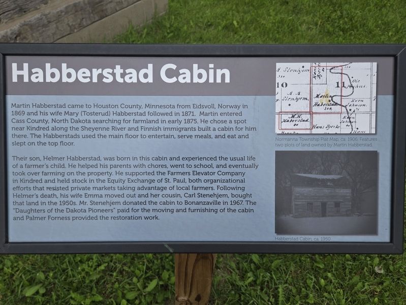 Habberstad Cabin Historical Marker