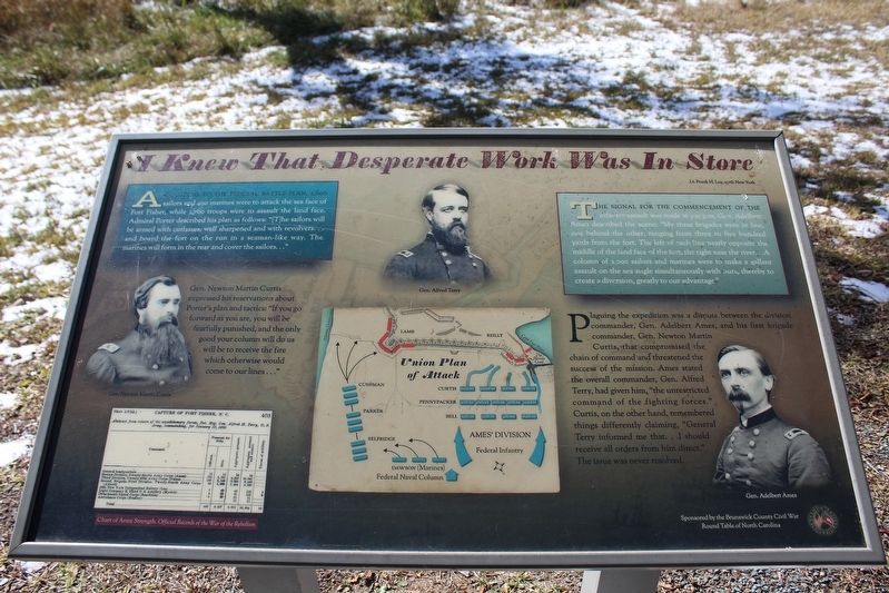 I Knew That Desperate Work Was In Store Historical Marker