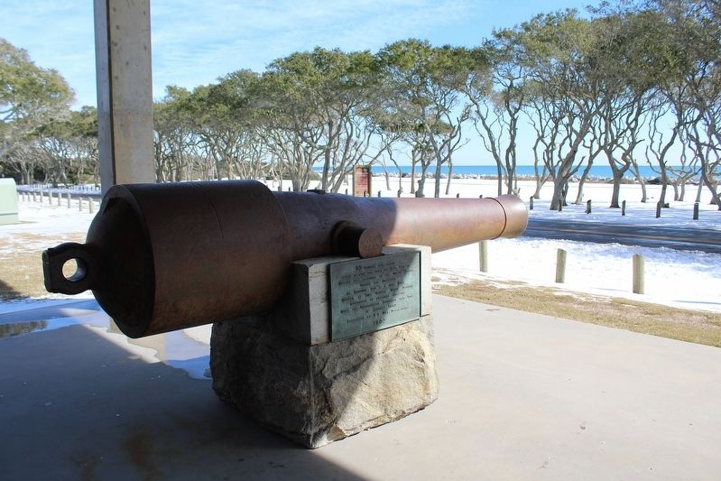 32 Pounder Naval Cannon Historical Marker