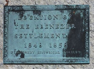 Location of the Ebenezer Settlement 1848 1858 Historical Marker