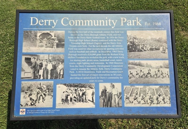 Derry Community Park Historical Marker