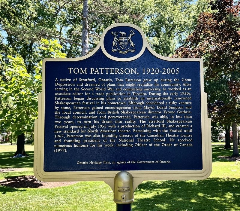 Tom Patterson (1920-2005) Historical Marker
