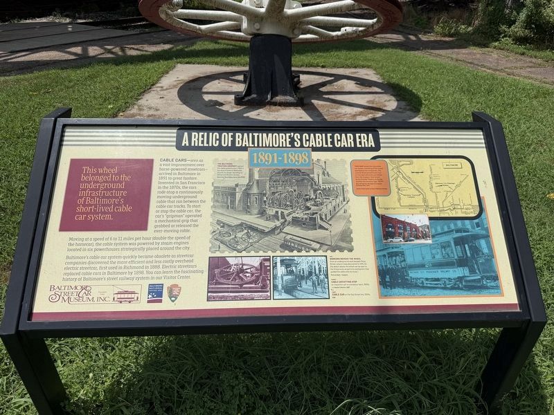A Relic of Baltimore's Cable Car Era Historical Marker