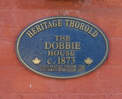 The Dobbie House c. 1873 Historical Marker