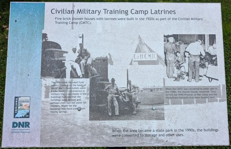 Civilian Military Training Camp Latrines Historical Marker