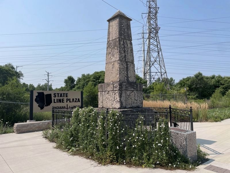 Illinois-Indiana Boundary Marker Historical Marker