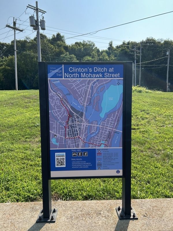Clinton's Ditch - What Can You See? Historical Marker