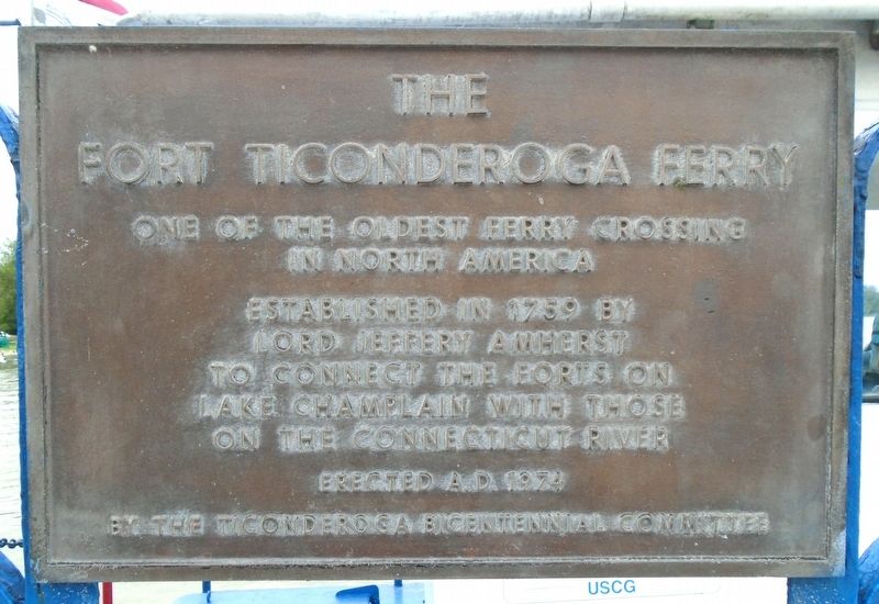 The Fort Ticonderoga Ferry Historical Marker
