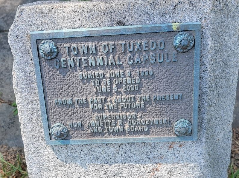 Tuxedo Centennial Capsule Historical Marker