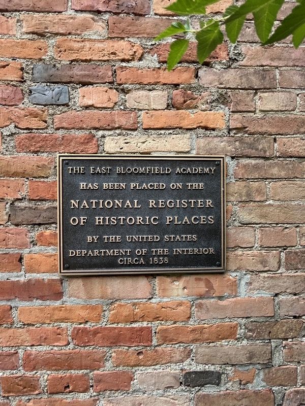 The East Bloomfield Academy Historical Marker