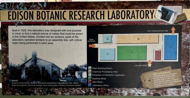 Edison Botanic Research Laboratory Historical Marker