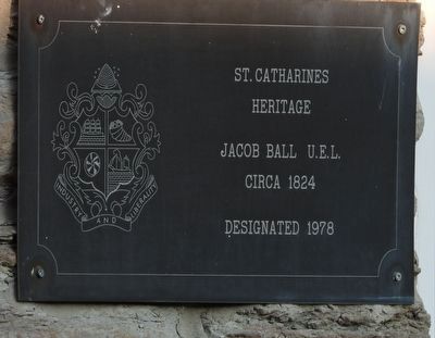 Jacob Ball U.E.L. circa 1824 Historical Marker