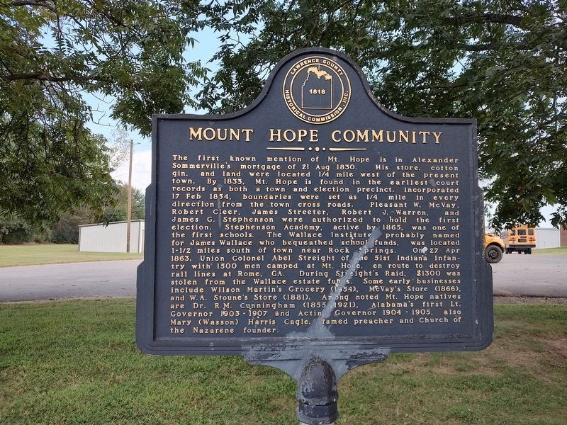 Mount Hope Community Historical Marker