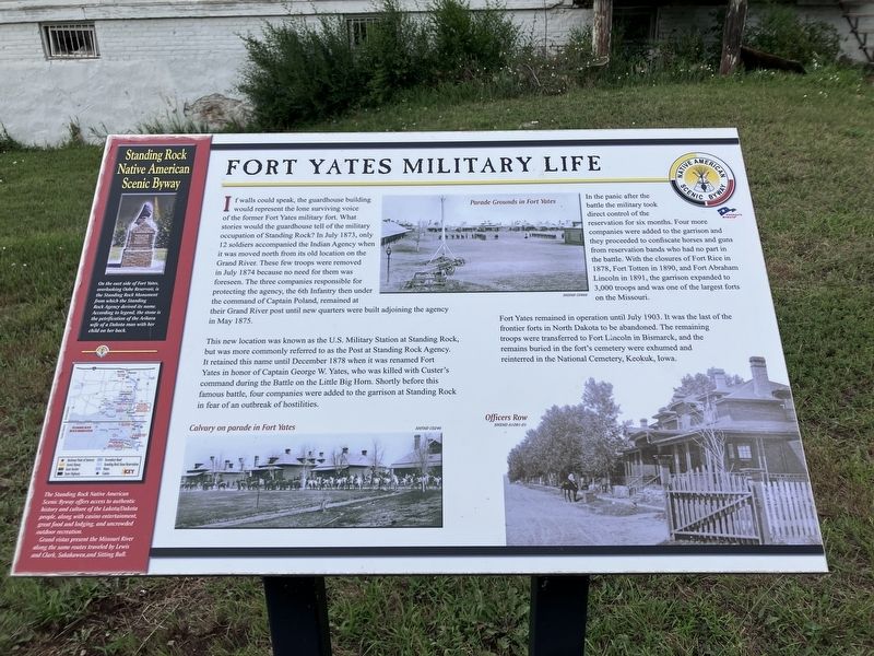 Fort Yates Military Life Historical Marker