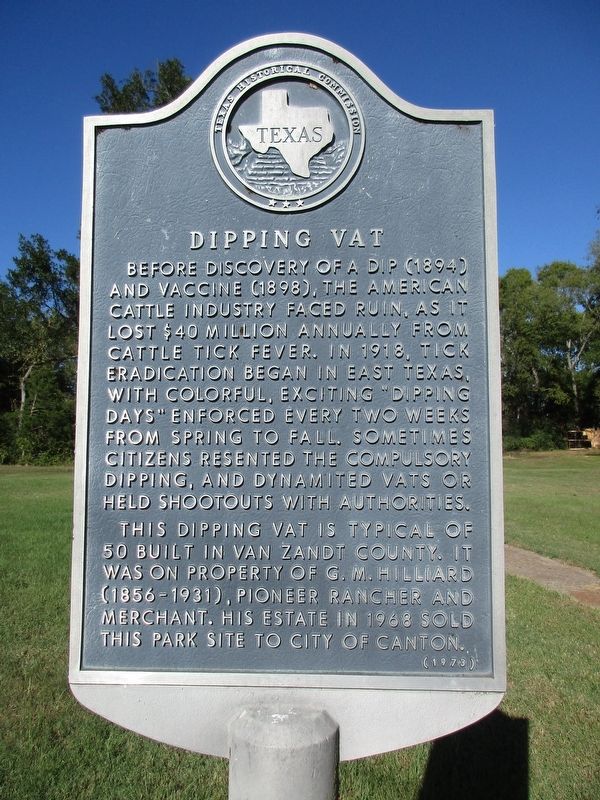 Dipping Vat Historical Marker