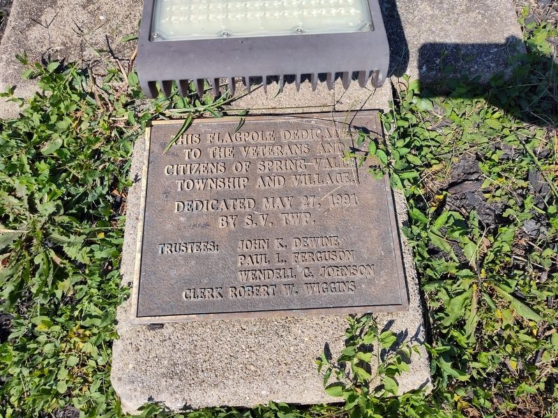 Spring Valley Township and Village Veterans Memorial, a War Memorial