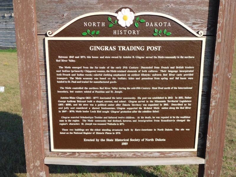 Gingras Trading Post Historical Marker