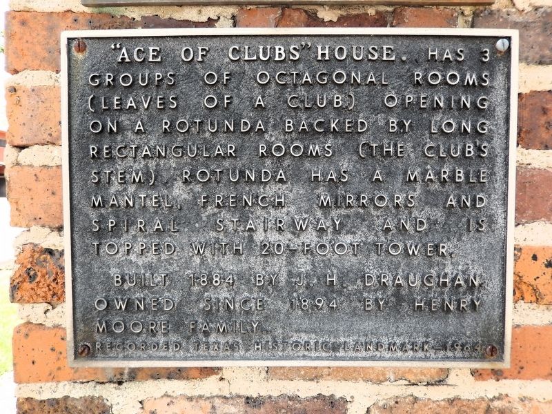 “Ace of Clubs” House Historical Marker