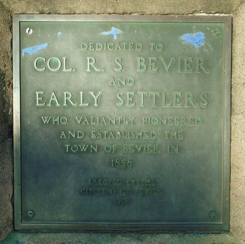 Col. R. S. Bevier and Early Pioneers Historical Marker
