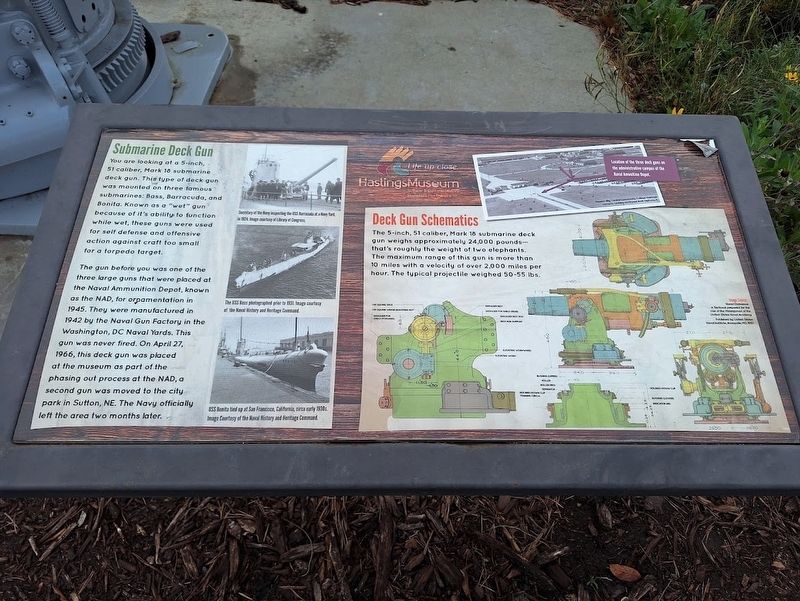 Submarine Deck Gun/Deck Gun Schematics Historical Marker