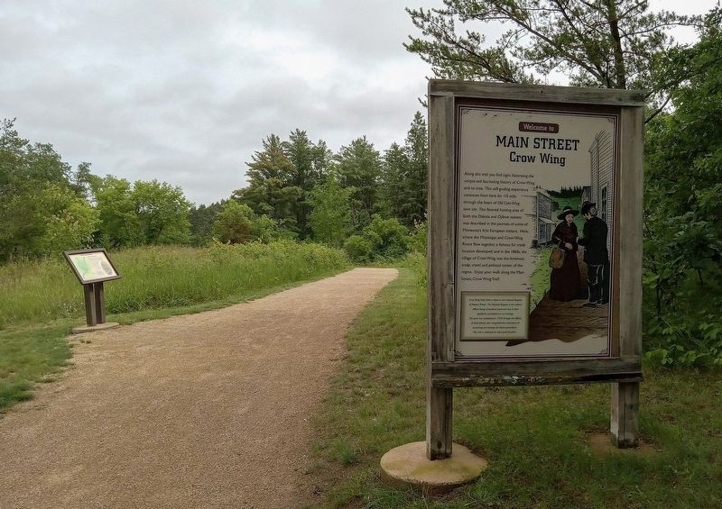Welcome to Main Street, Crow Wing Historical Marker