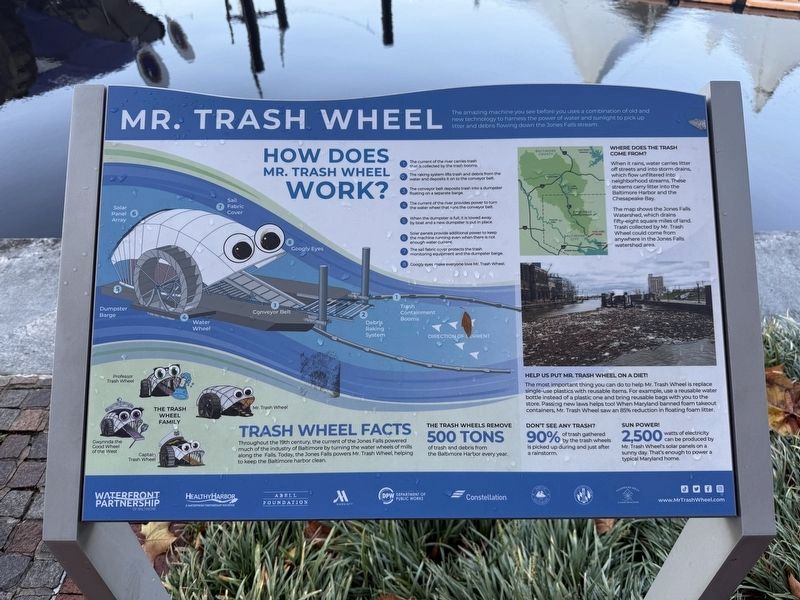Mr. Trash Wheel Historical Marker