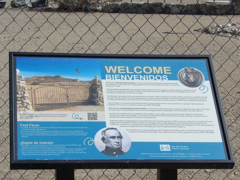 Oro Grande Cemetery Historical Marker