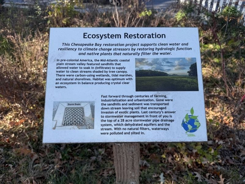 Ecosystem Restoration Historical Marker