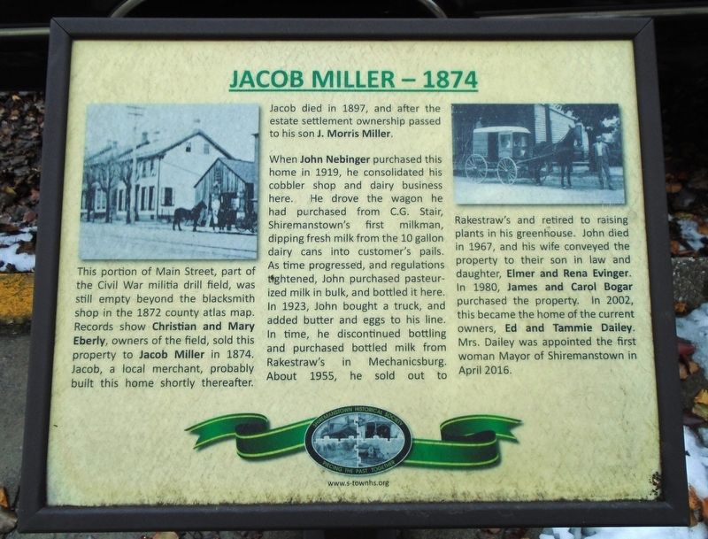 Jacob Miller - 1874 Historical Marker