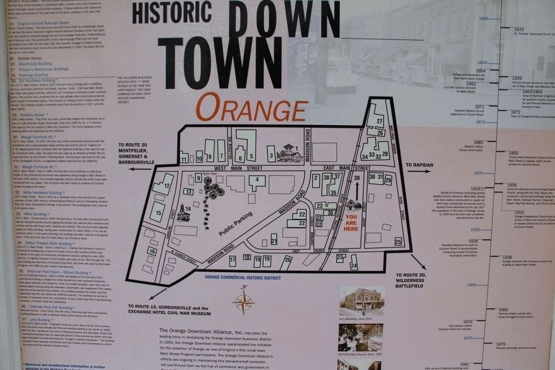 Historic Downtown Orange Historical Marker
