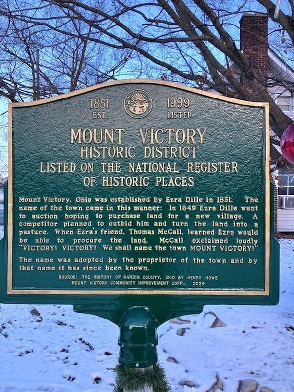 Mount Victory Historic District Historical Marker