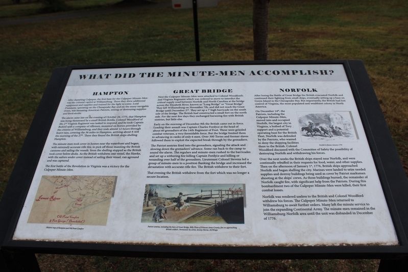 What Did The Minute-Men Accomplish? Historical Marker