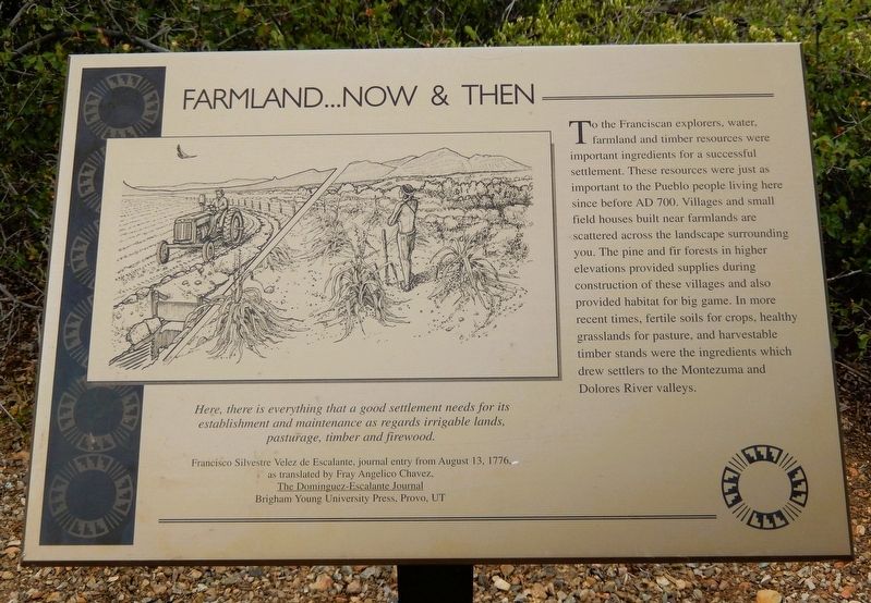 Farmland... Now & Then Historical Marker