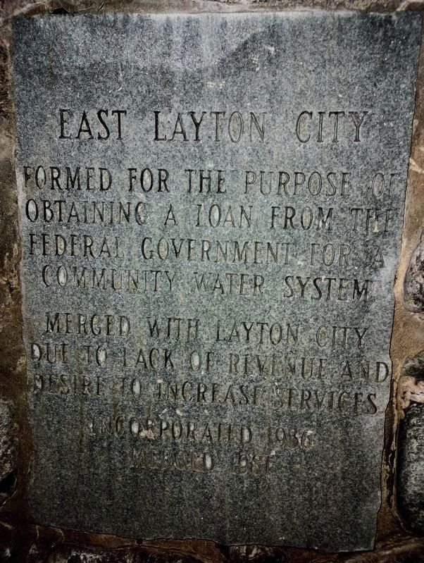 East Layton City Historical Marker
